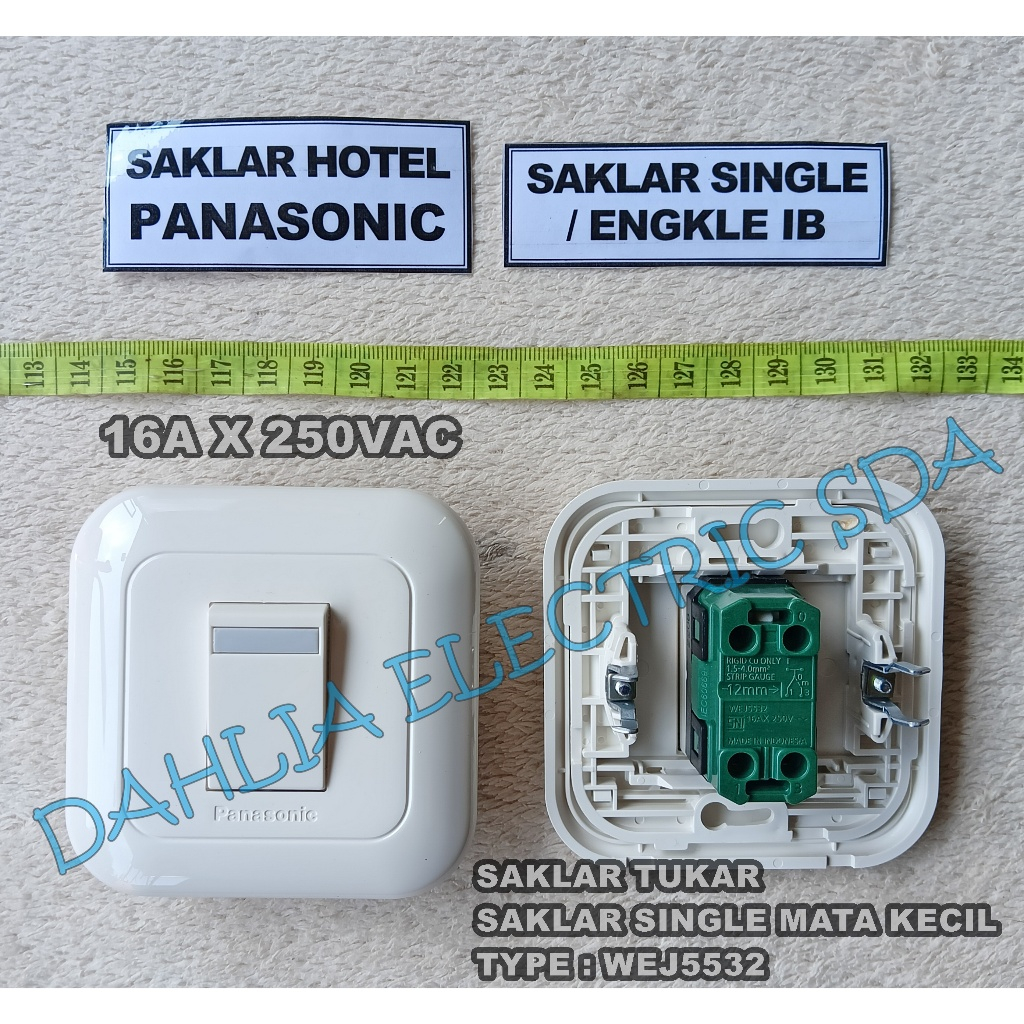 Jual SAKLAR HOTEL/SAKLAR TUKAR SINGLE MATA KECIL IB PANASONIC | Shopee ...