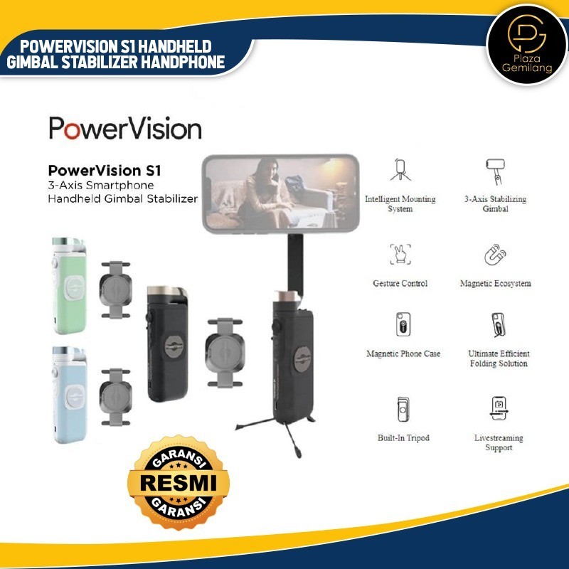 Jual PowerVision S1 Handheld Gimbal Stabilizer Handphone | Shopee Indonesia
