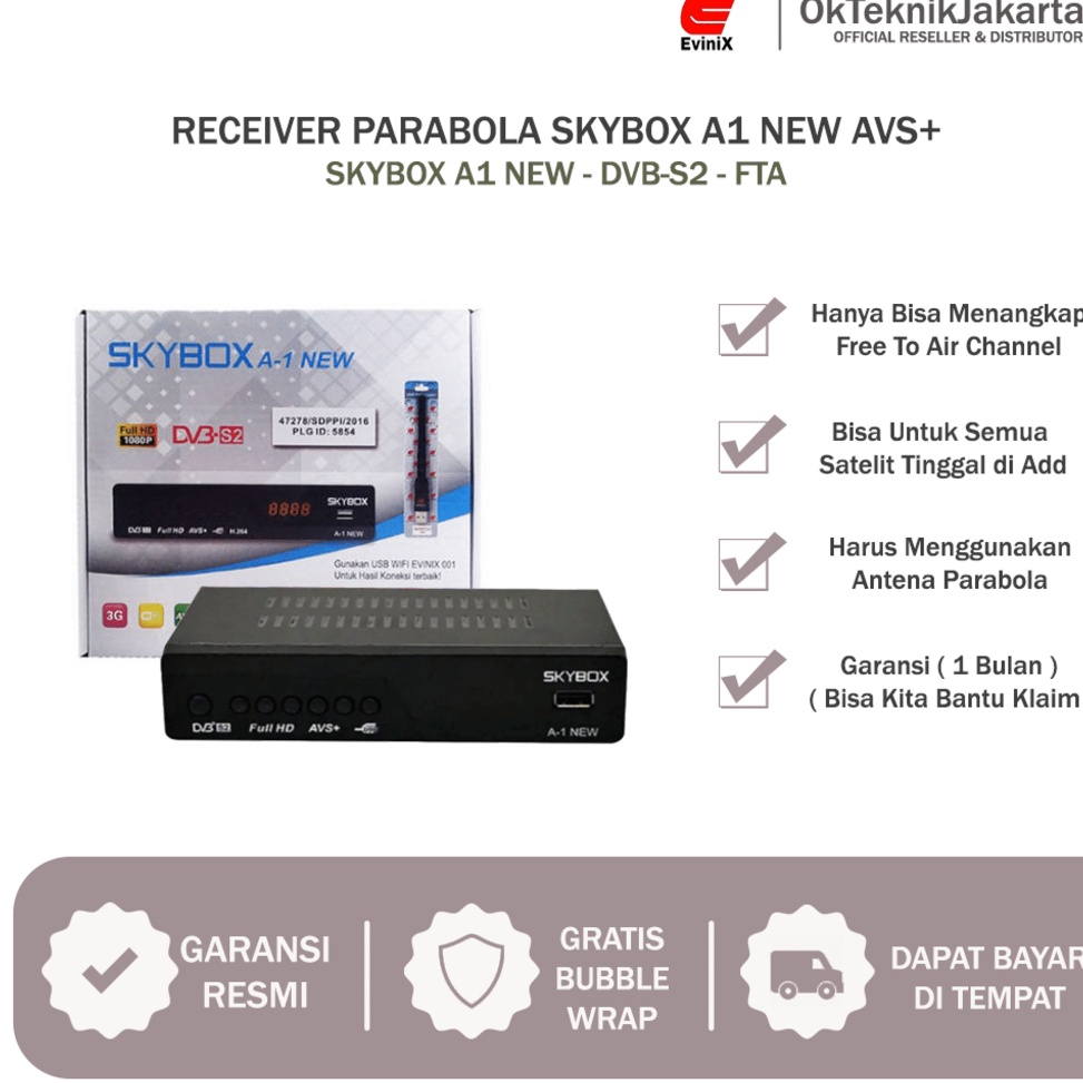 Jual ART R32B Receiver Parabola Skybox A1 New MPEG4 FULL HD | Shopee ...