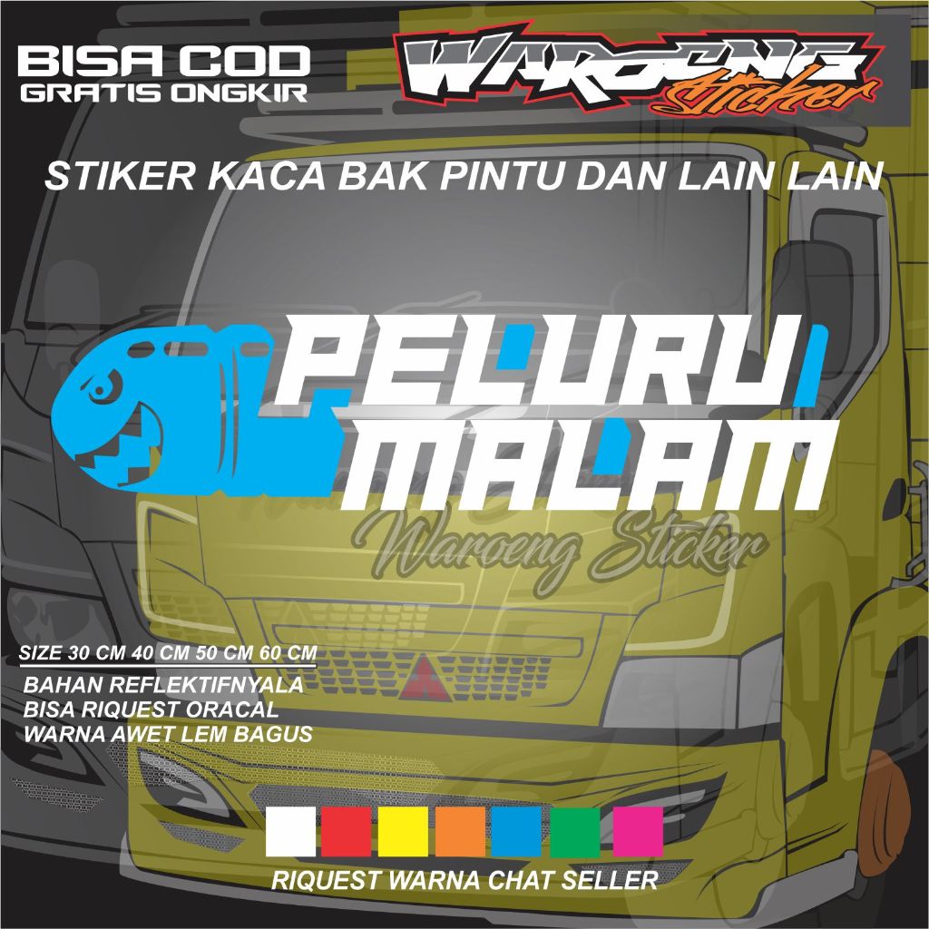 Jual PELURU MALAM STICKER STRIP KACA MOBIL TRUK DAN PICK UP REFLECTIVE ...