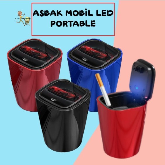 Jual Master Belanja Asbak Mobil Led - Car Ashtray - Asbak Portable ...