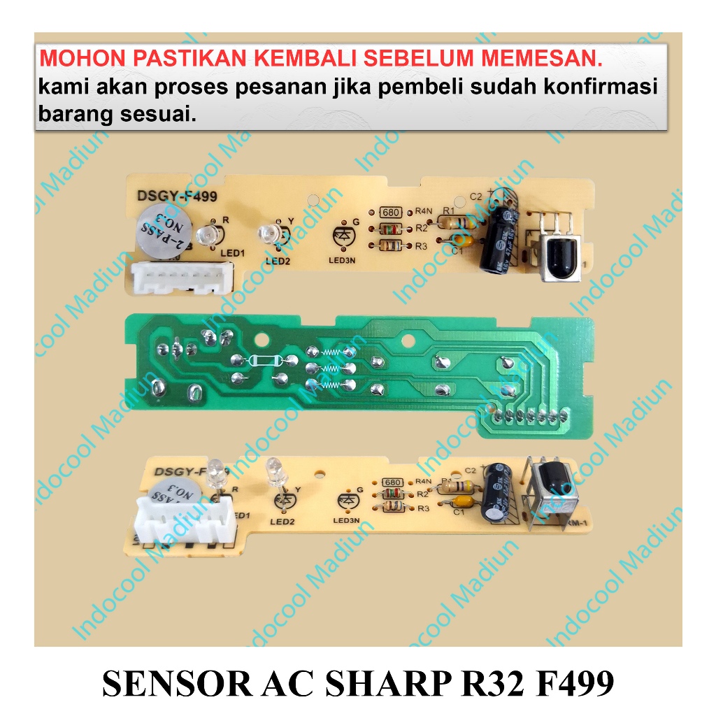 Jual SAS499 MODUL DISPLAY/DISPLAY SENSOR/SENSOR AC SHARP R32 F499 ...