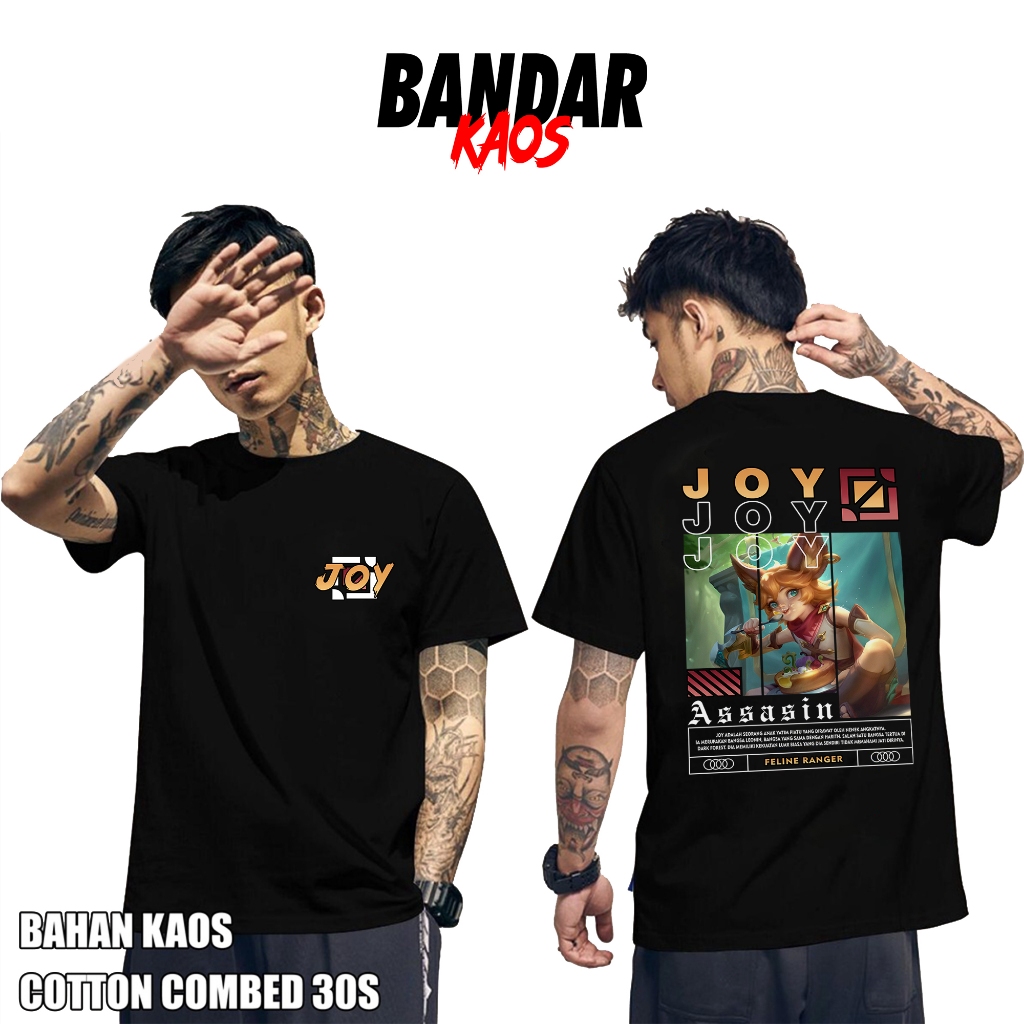 Jual BANDAR KAOS MOBILE LEGEND JOY FELINE RANGER - KAOS JOY ASSASIN MAGE - KAOS ML VIRAL - T ...
