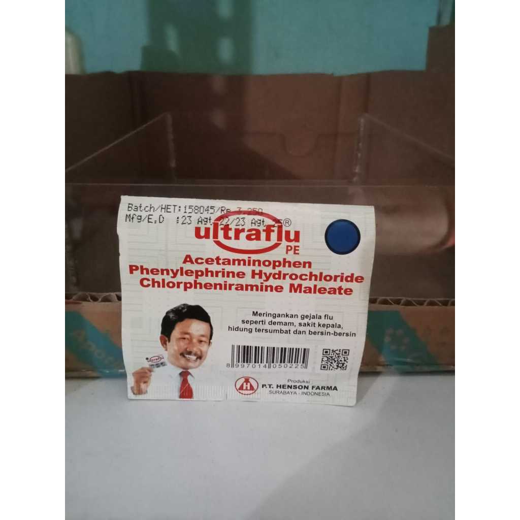 Jual ULTRAFLU PE 1 Strip Obat Flu Demam Sakit Kepala & Batuk - PE ...
