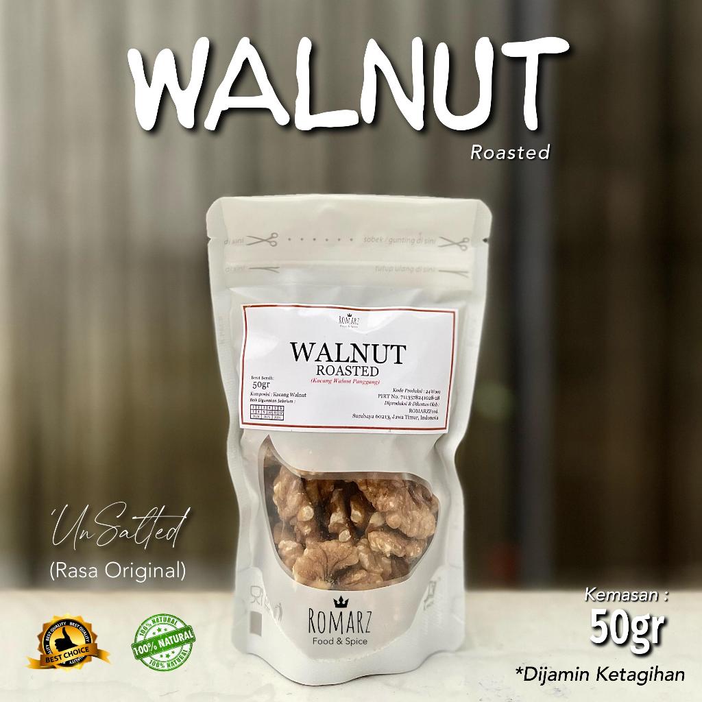Jual KACANG WALNUT PANGGANG WALNUT OVEN KENARI ORIGINAL 50gr | Shopee ...
