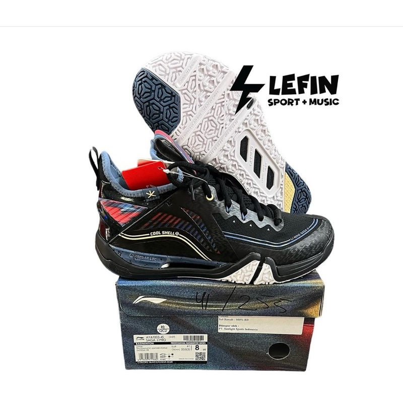 Jual Sepatu Badminton Lining Saga Pro II Black | Shopee Indonesia