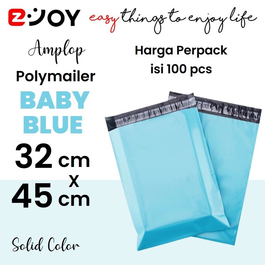 Jual Amplop Polymailer Biru (Baby Blue) 32cm x 45cm Ekonomis / Amplop ...