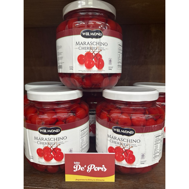 Jual Cherry Merah Tangkai Wilmond 1 jar | Shopee Indonesia
