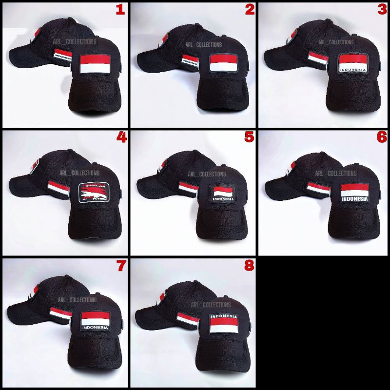 Jual topi tactical bdu hitam bendera merah putih indonesia baseball ...