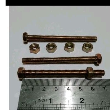 Jual Baut + mur kuning BMK HEX m6 x 70 mm ( kunci 10 ) | Shopee Indonesia