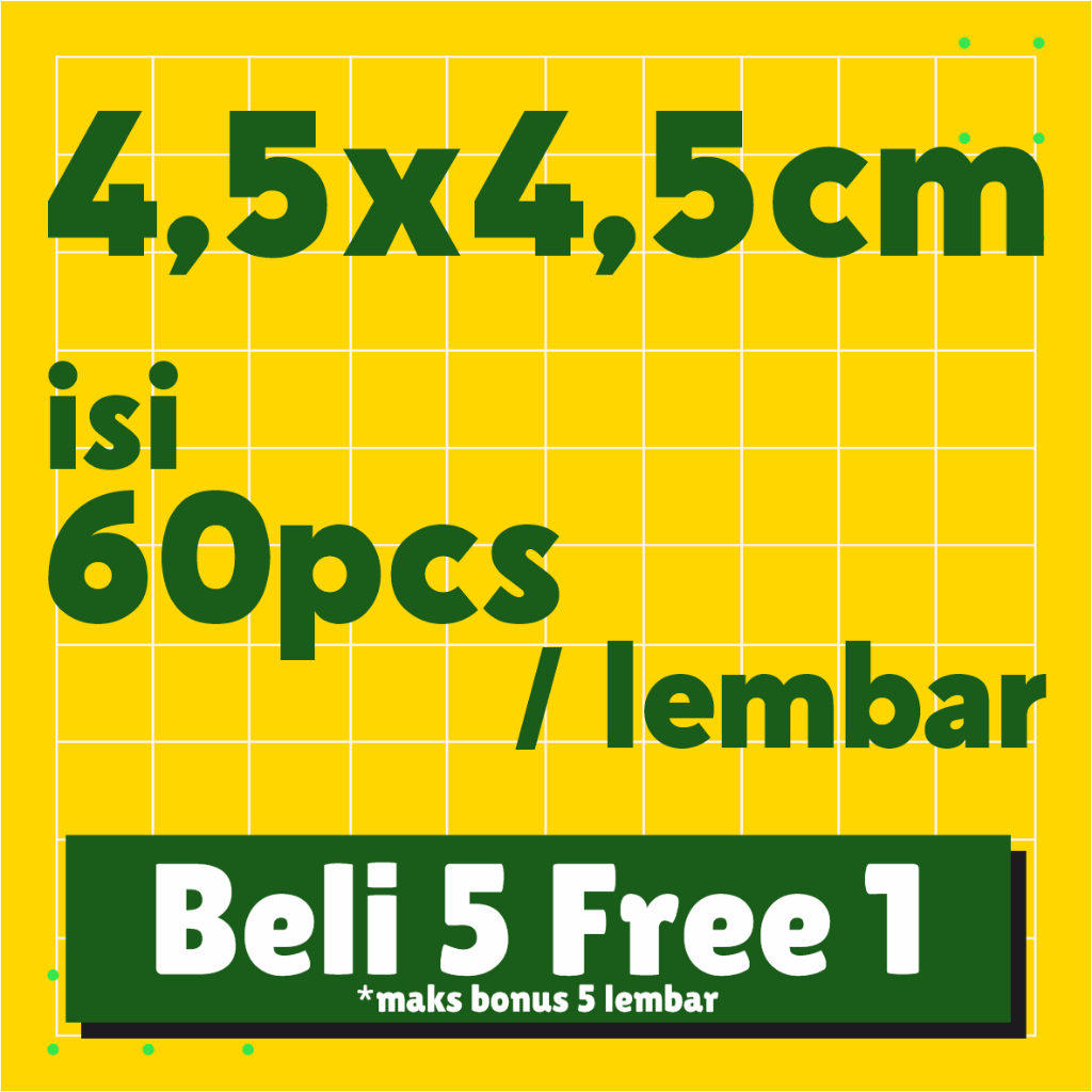 Jual Stiker A3+ Label Makanan Minuman Bahan Chromo Vinyl Gratis Potong ...