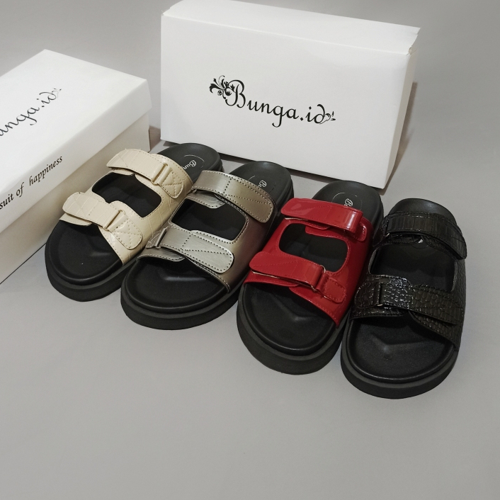 Jual Bunga Sandal Malika Series V2 / Sandal birken / Sandal flat ...