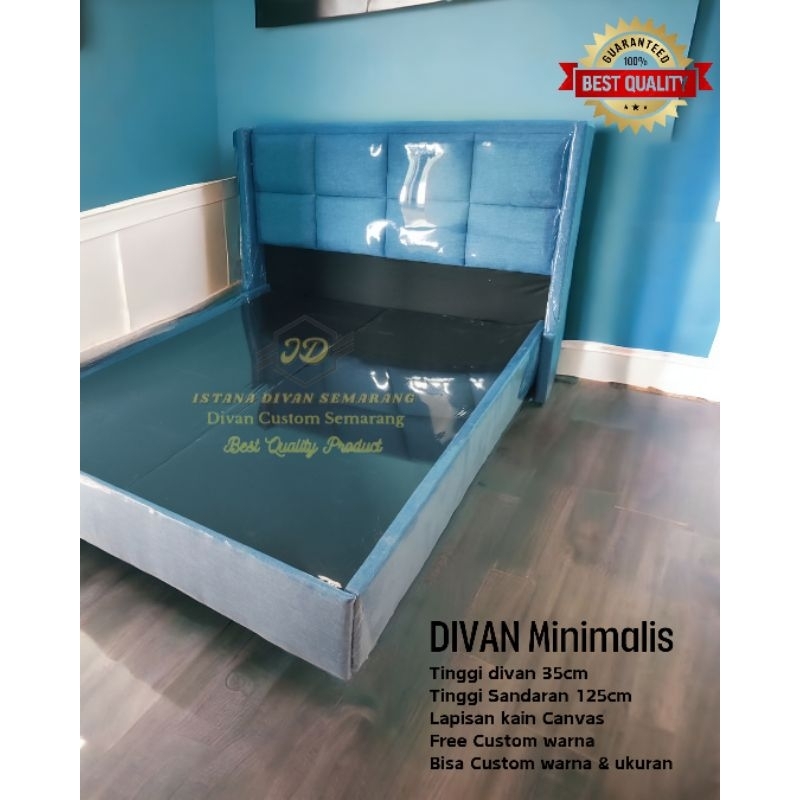 Jual Divan Dipan Tempat Tidur Minimalis Elegan Modern Kanvas | Shopee ...