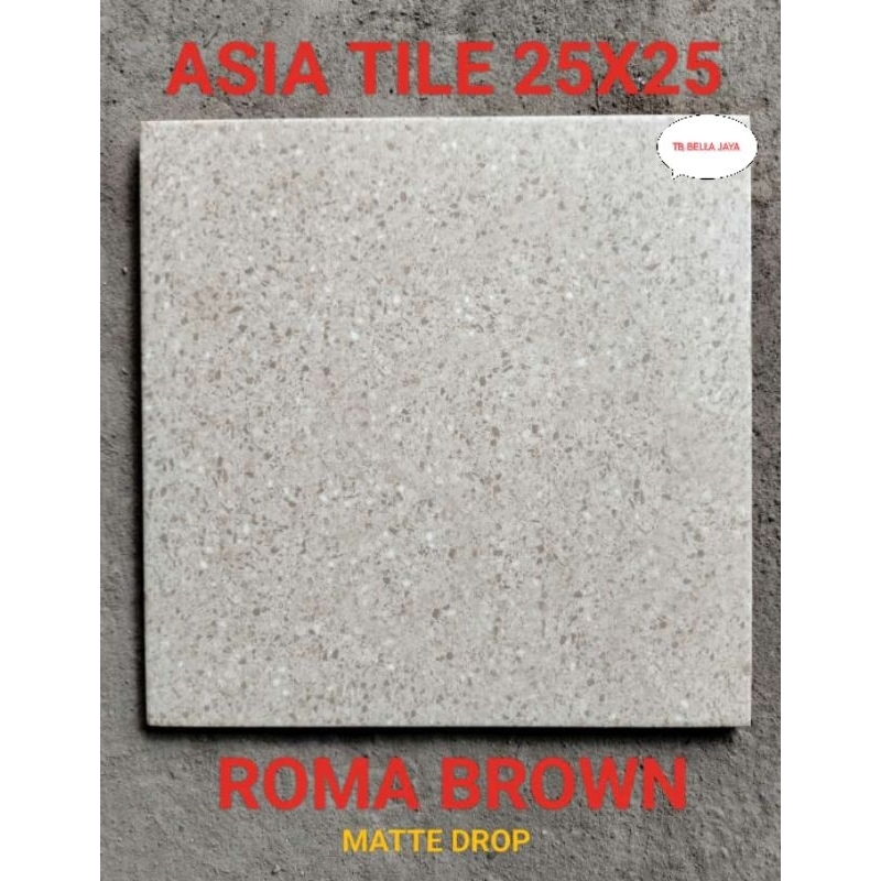 Jual Keramik Lantai Kasar Asia Tile Roma Series Ukuran 2525 | Shopee ...