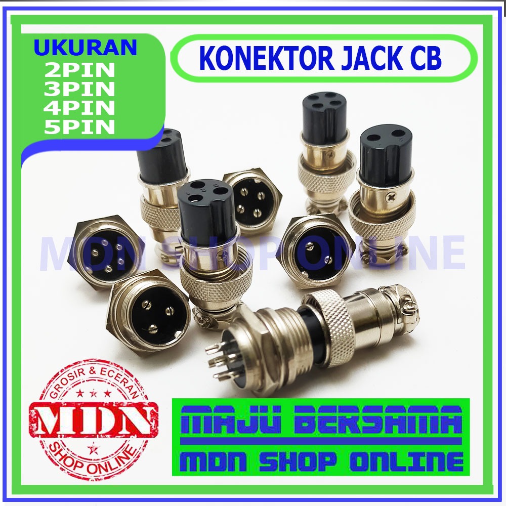 Jual Konektor jack soket CB 2 3 4 5 pin | Shopee Indonesia