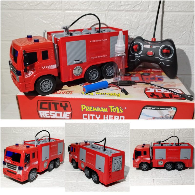 Jual Mainan Rc Truck Fire Rescue - Mainan Remote Control Truk Pemadam ...