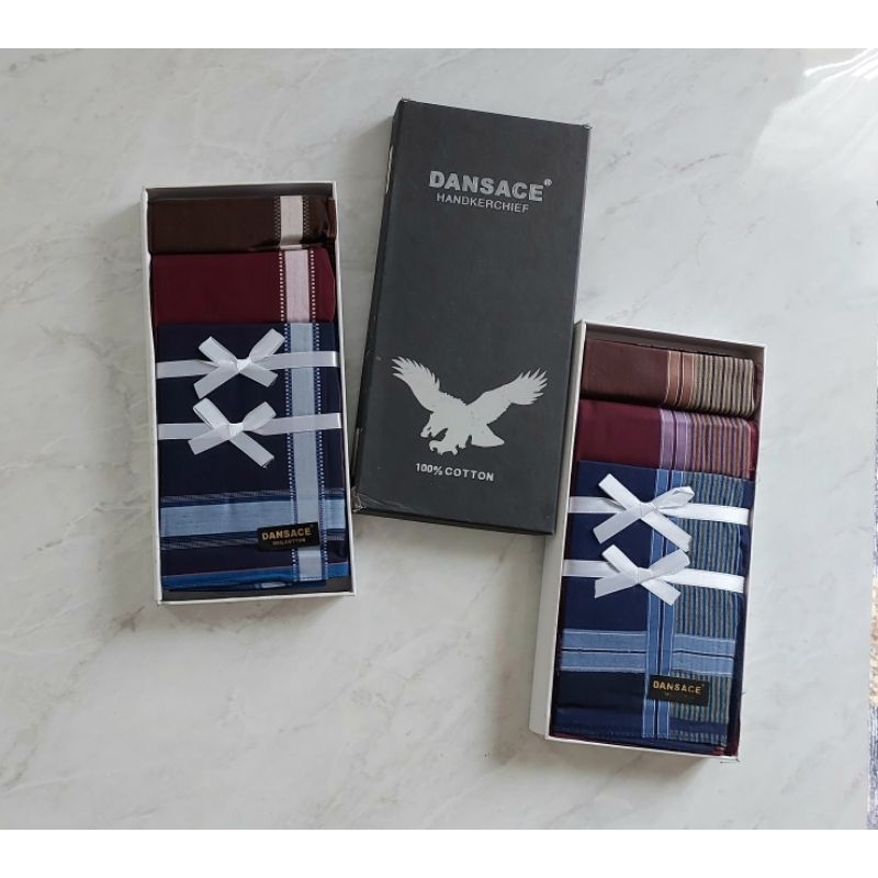 Jual TERACOTTA19 - [ 3 PCS ] Saputangan Pria Katun DANSACE ...