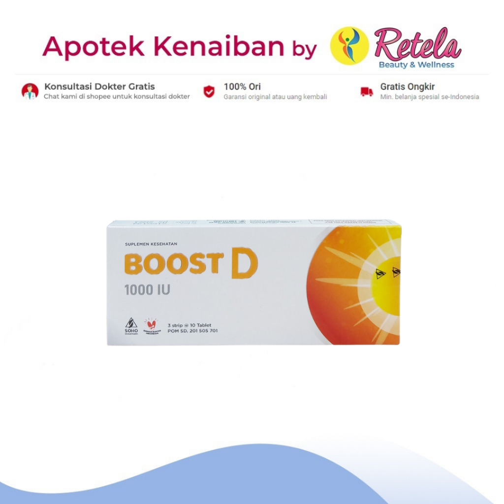 Jual BOOST D 1000 IU 1 BOX 3 STRIP | Shopee Indonesia