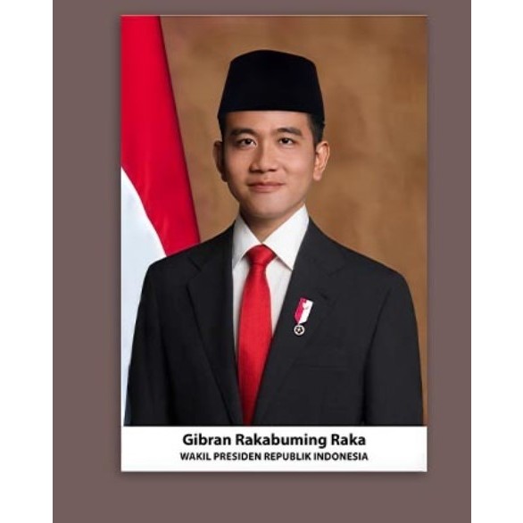 Jual foto presiden dan wakil presiden prabowo dan gibran ukuran A4 ...
