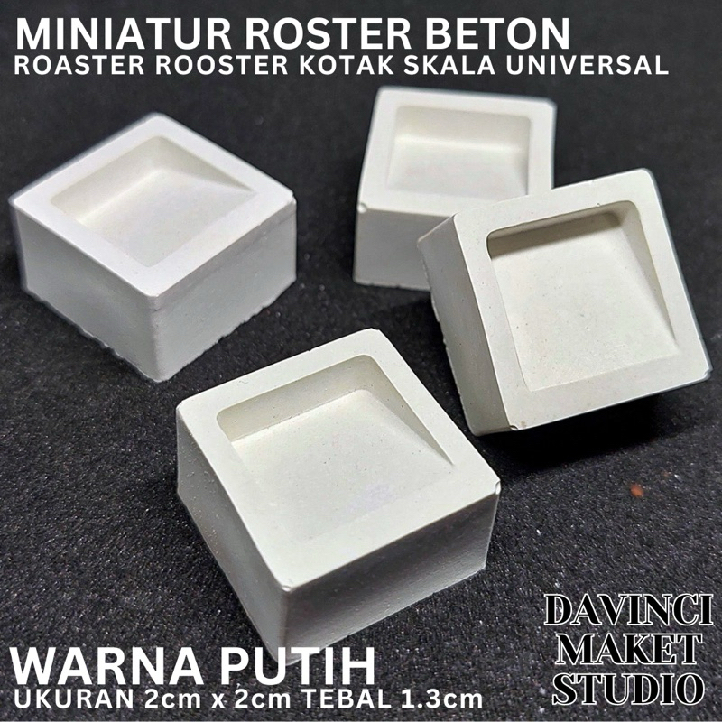 Jual Miniatur Roster Persegi Putih Kecil Skala 40 50 60 64 Roaster ...