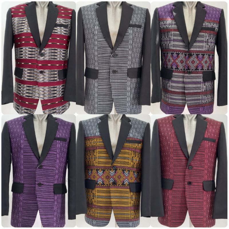 Jual Jas Batik motif Ulos Tarutung / Jas Ulos Sumatera / Jas tenun ulos ...