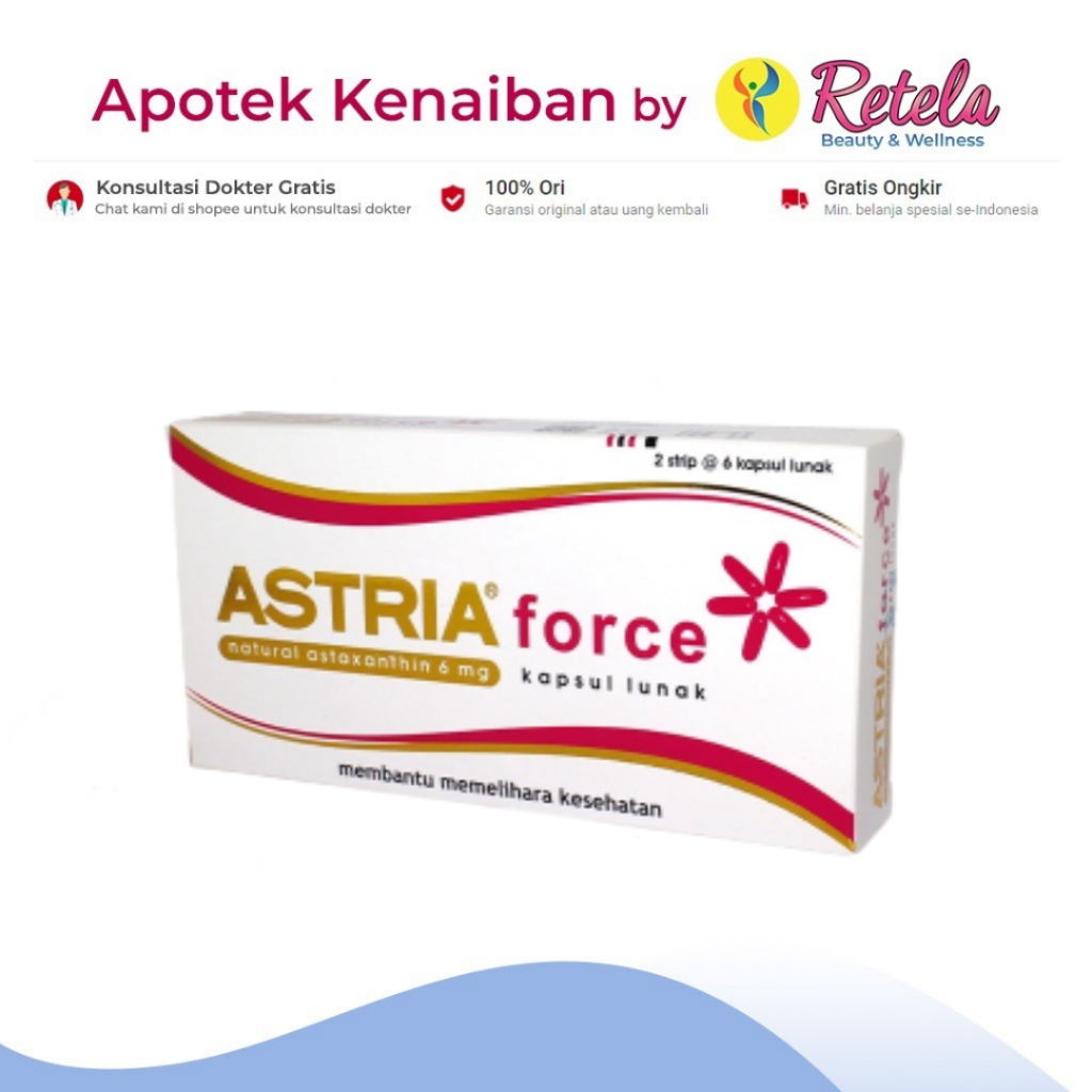 Jual ASTRIA FORCE ASTAXANTHIN 6MG BOX 12 KAPSUL | Shopee Indonesia
