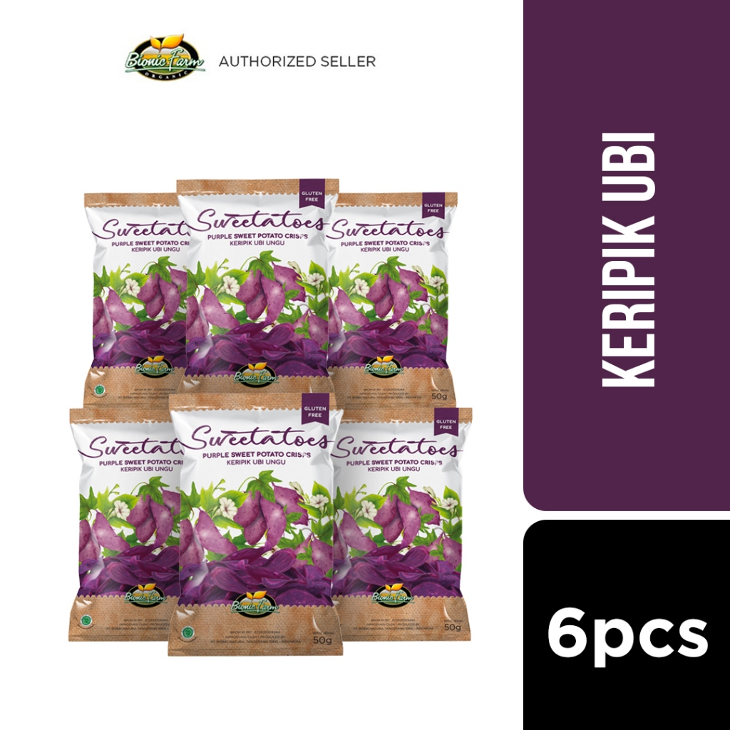 Jual Bionic Farm Sweetatoes Keripik Ubi Ungu 50gr - 6 pcs | Shopee ...