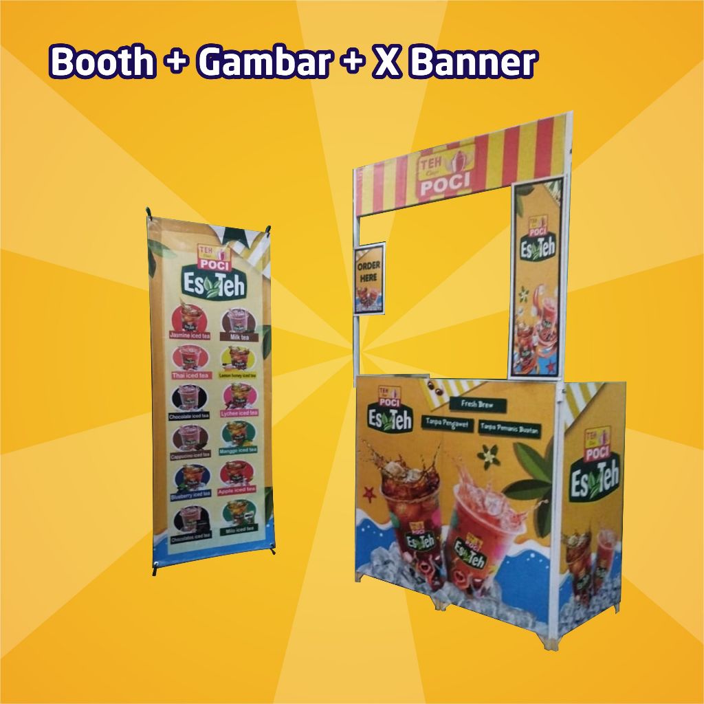 Jual Booth Portable 100x50X175 Jumbo / Gerobak Lipat / Meja Jualan ...