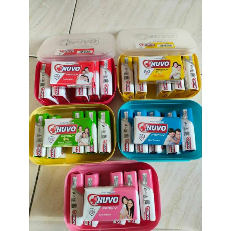 Jual Nuvo sabun batang isi 6 free lunch box | Shopee Indonesia