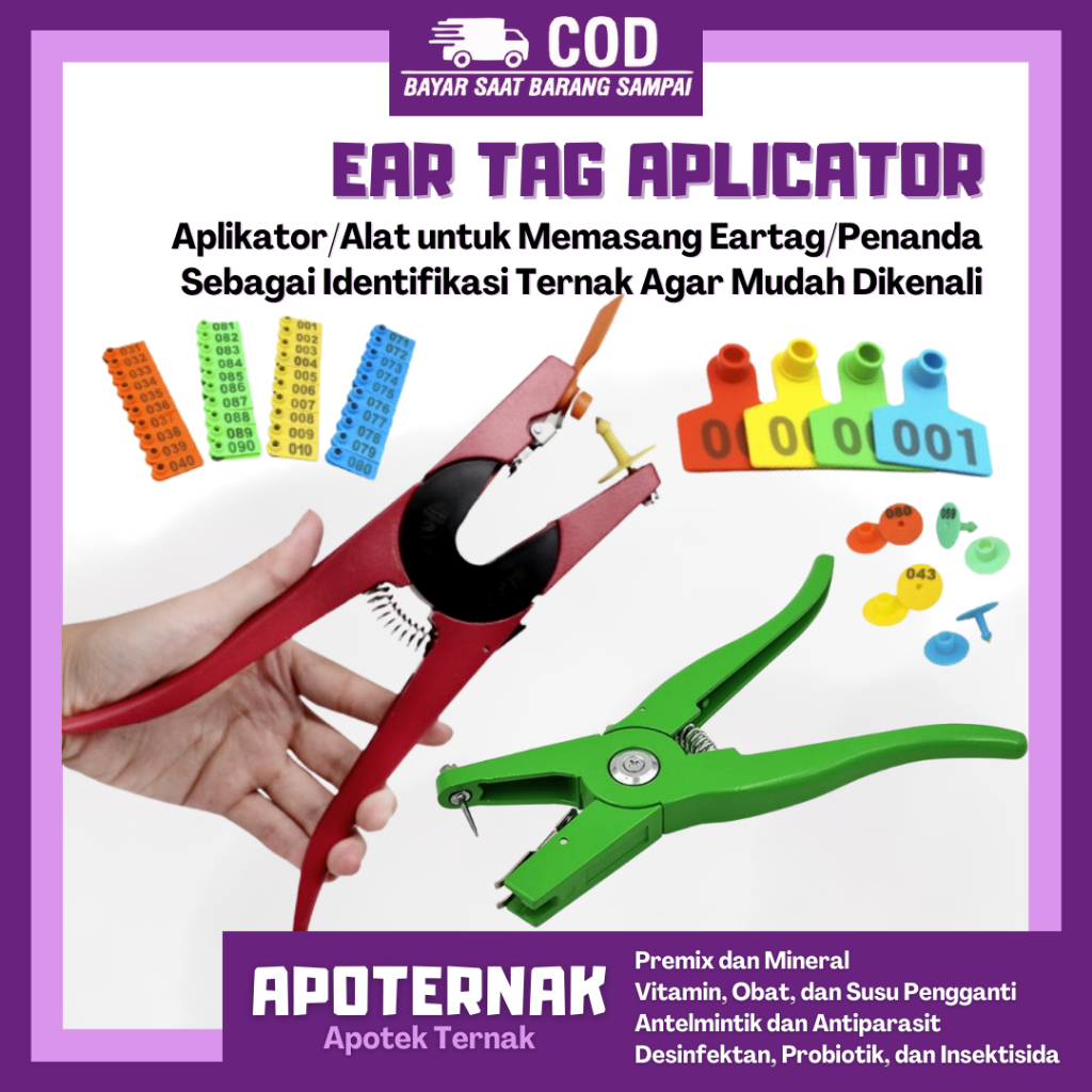 Jual GROSIR TANG EARTAGEAR TAG APLIKATOR ORI IMPORT | Tang Aplikator ...