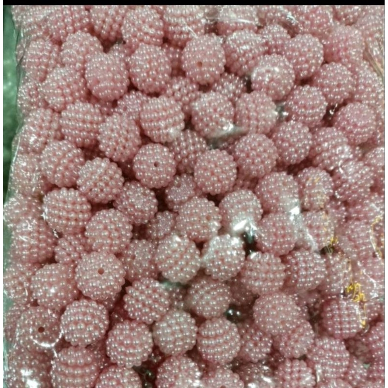 Jual manik mote berry bulat mutiara 14mm ada banyak pilihan warna ...