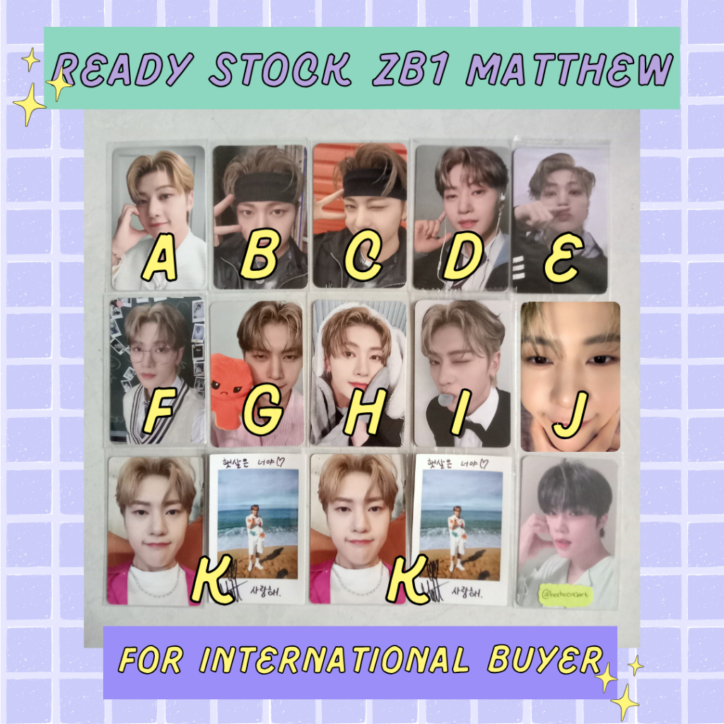 Jual (READY STOCK) PHOTOCARD PC POB LD ZEROBASEONE ZB1 MATTHEW (READ ...