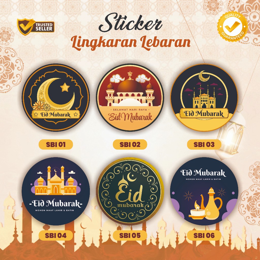 Jual SBI 16 / 260Pcs Stiker Toples Parcel Hampers Idul Fitri - Sticker ...