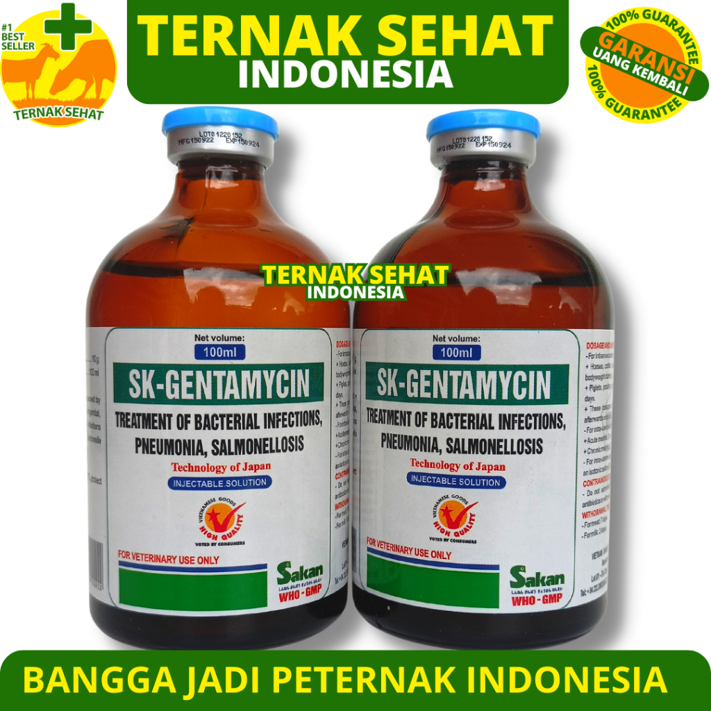 Jual SK GENTAMYCIN 100 ML - Antibiotik Hewan - Seperti GENTAJECT GENTA 100 | Shopee Indonesia
