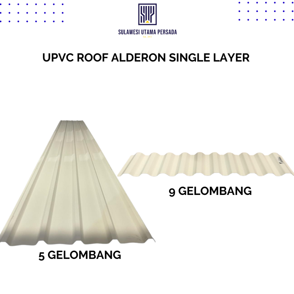 Jual Atap Upvc Alderon Single Layer 1 Lapis Shopee Indonesia