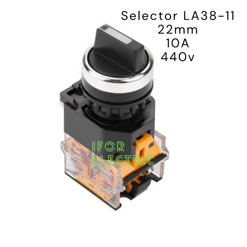 Jual Selector Switch Dua Posisi 22mm La38-11 10A 440v NO NC Saklar ...