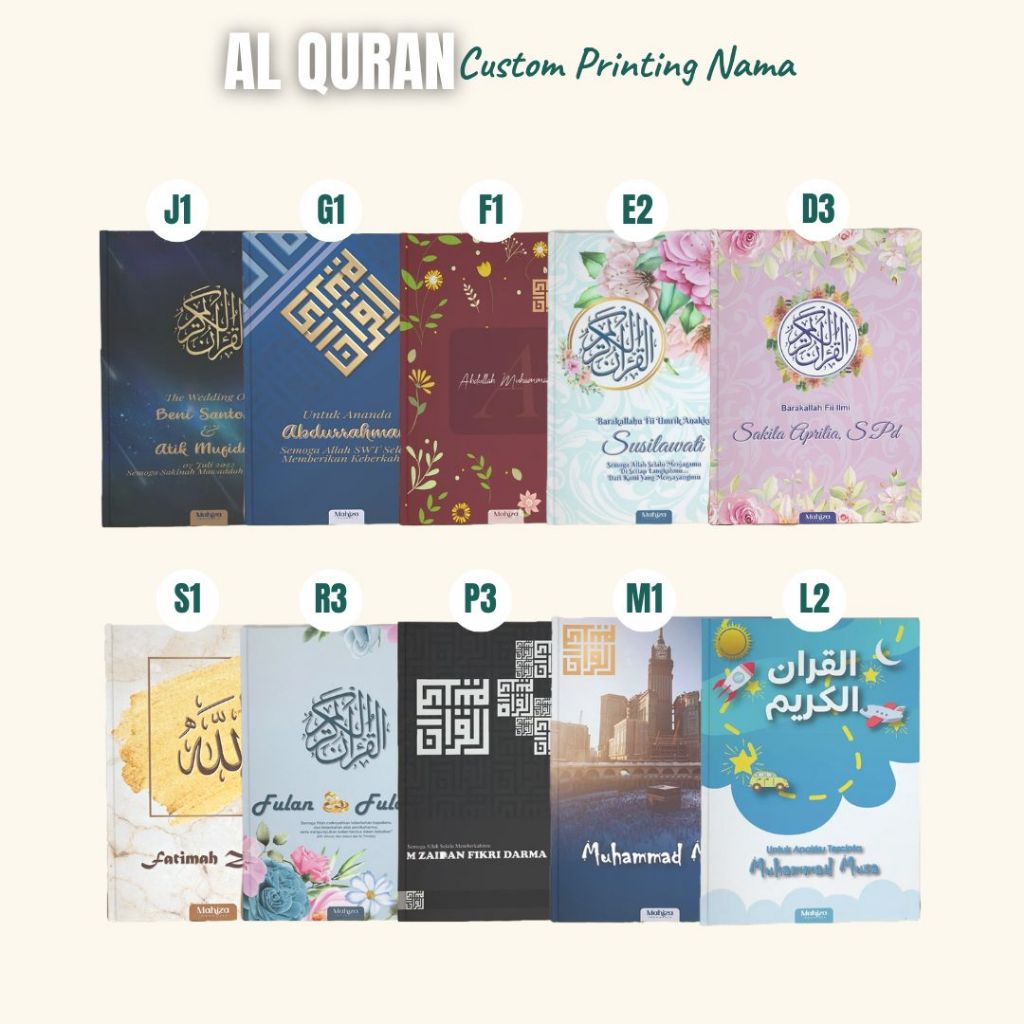 Jual Al Quran Khat Madinah Terjemahan Saku Mushaf Sampul Custom Nama A6 ...