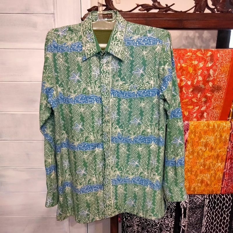 Jual KEMEJA BATIK CIMAHI KATUN LENGAN PANJANG - (LB-KC) | Shopee Indonesia