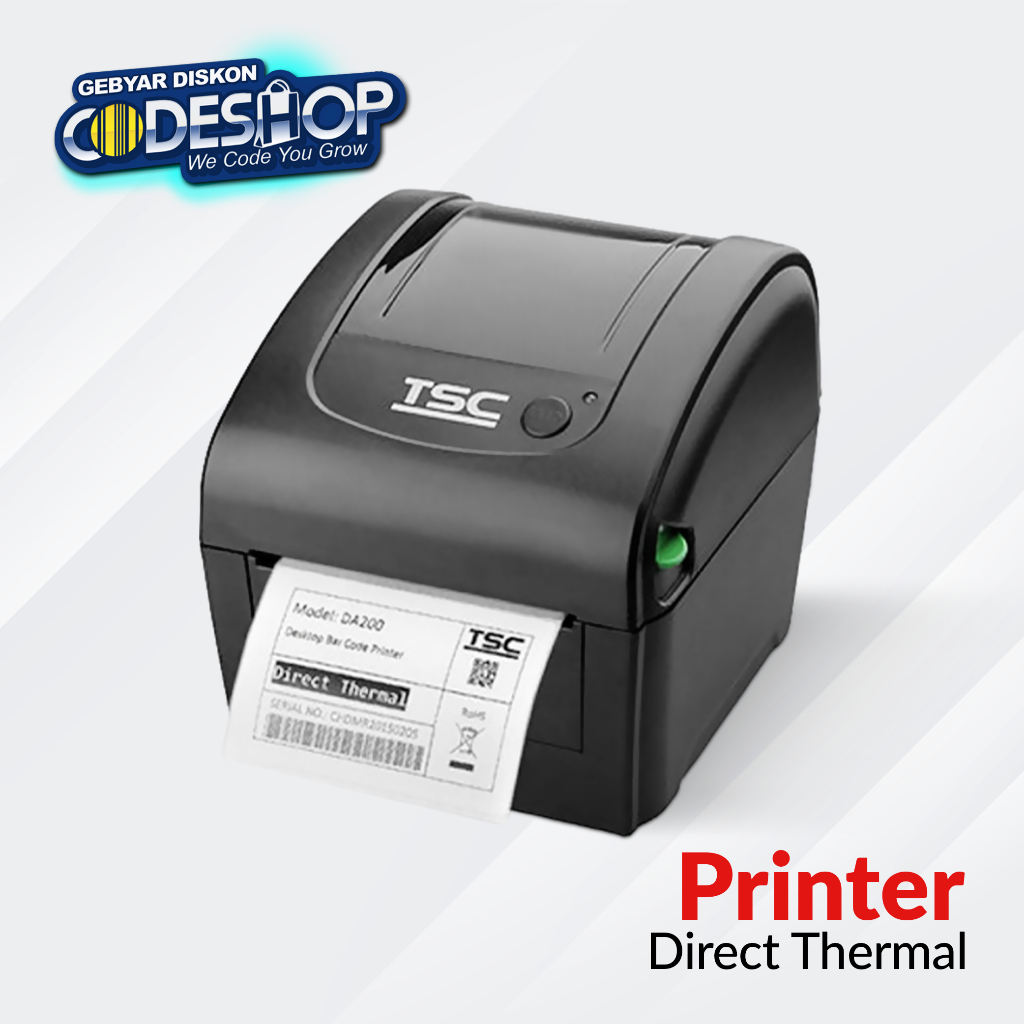 Jual TSC DA210 Printer Barcode Direct Thermal 203dpi USB Cetak Label Stiker | Shopee Indonesia