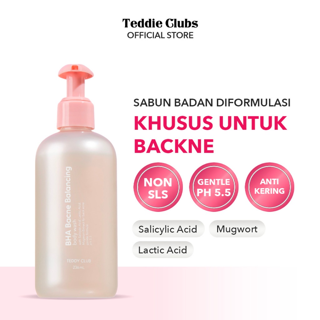 Jual Teddy Clubs BHA Bacne Balancing Body Wash - with Salicylic Acid ...
