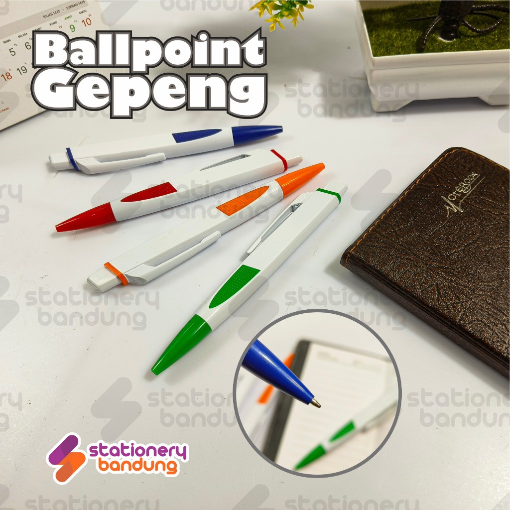Jual Ballpoint Gepeng Pulpen Plastik Gepeng Souvenir Promosi Murah ...