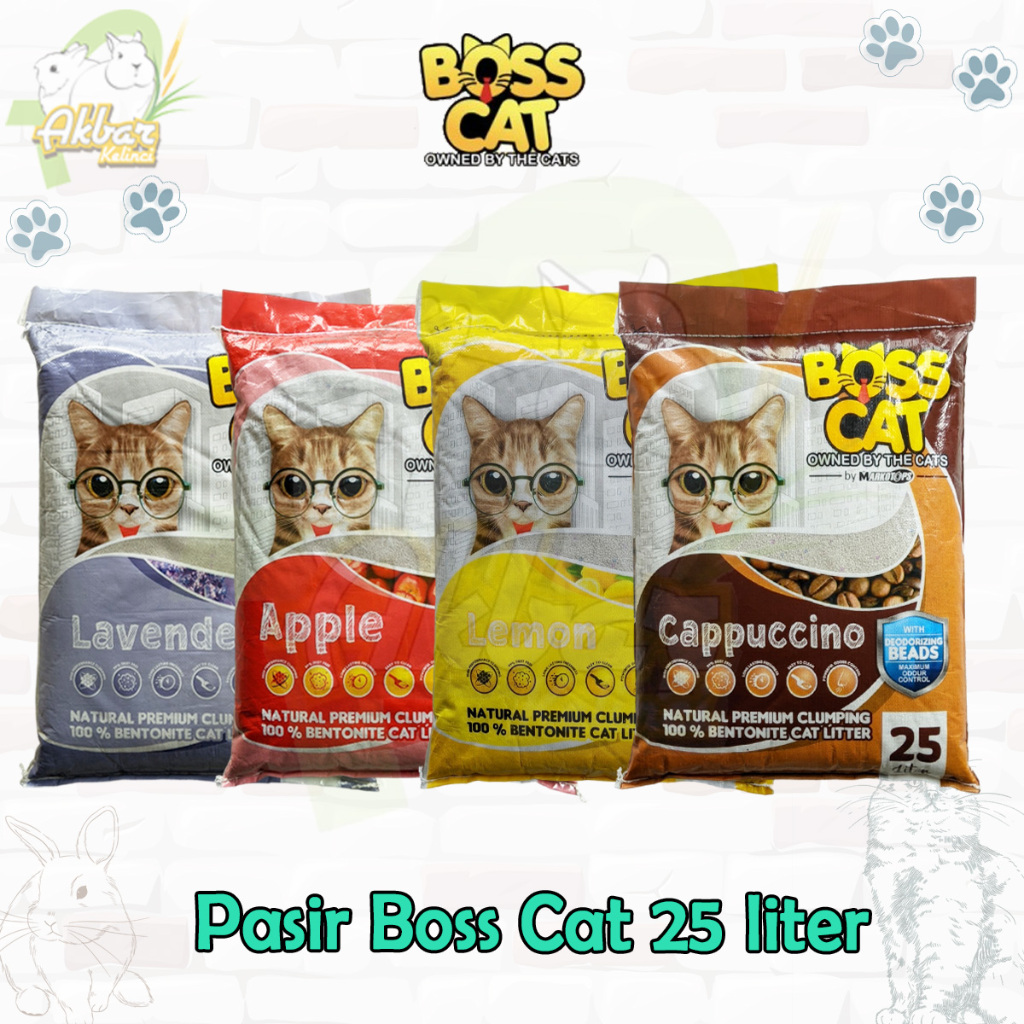 Jual Pasir Kucing BOSSCAT By Markotops 25 Liter - Pasir Gumpal Wangi 25 L / 20 kg - Boss Cat 25 ...