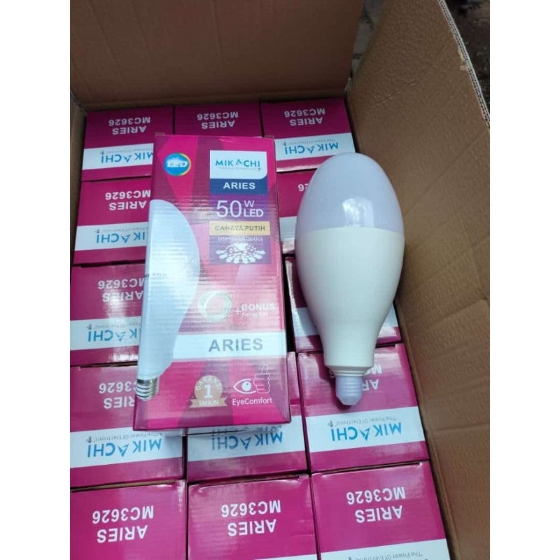 Jual LP LED 50WATT MIKACHI ARIES SUPER JUMBO COCOK BUAT LP JLN TERANG ...