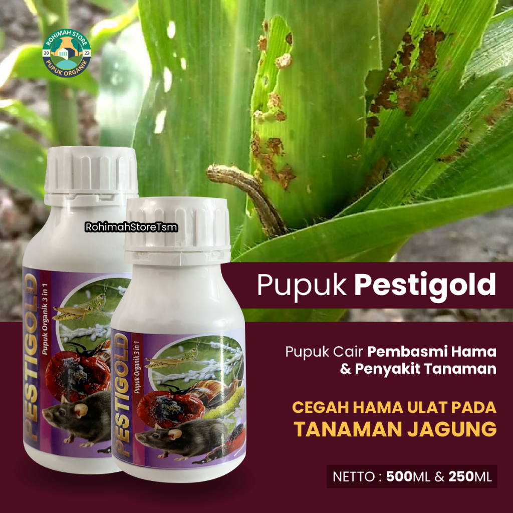 Jual Pupuk Cair PESTIGOLD Pengusir Hama Ulat Grayak Pada Tanaman Buah Jagung, Obat Pengendalian ...