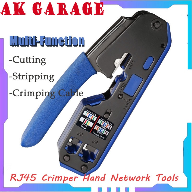 Jual RJ45 Crimper Hand Network Tools Pliers RJ12 Cat5 Cat6 8P8C Cable ...