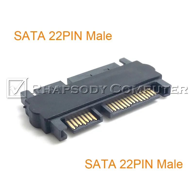 Jual SATA 22pin Male to SATA 22pin Male Adapter Connector | Shopee ...