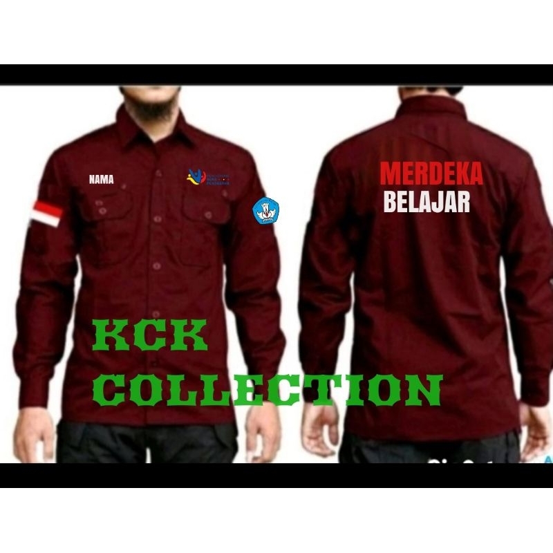 Jual kemeja pdh merdeka belajar baju merdeka belajar baju pendidikan ...