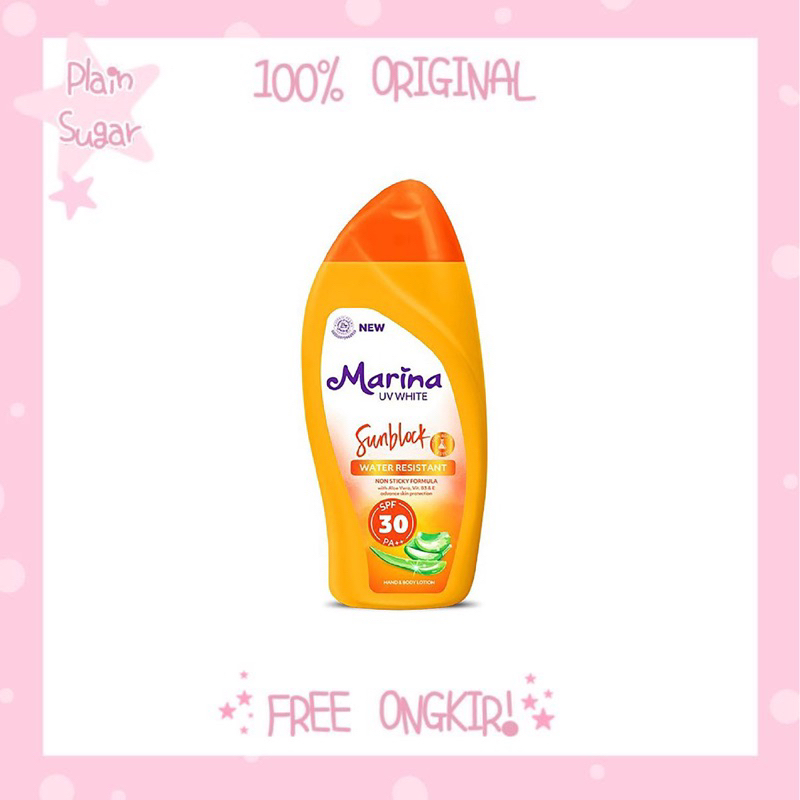 Jual (NEW) Marina UV White Sunblock Water Resistant SPF 30 PA++ 85ml ...