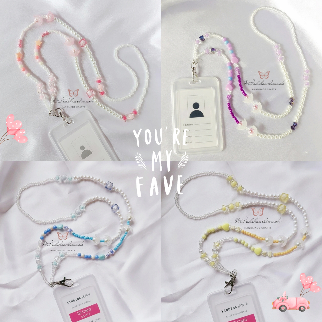 Jual LANYARD STRAP KALUNG NAME TAG ID CARD MANIK BEADS | LANYARD POD ...