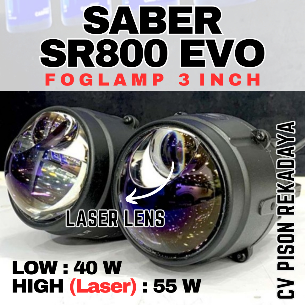 Jual Foglamp BILED Projector SABER SR800 Evo Fog Lamp Laser SABER Sr ...